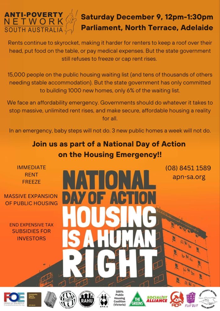 RALLY: National Day Of Action: Housing Is A Human Right – Anti-Poverty ...